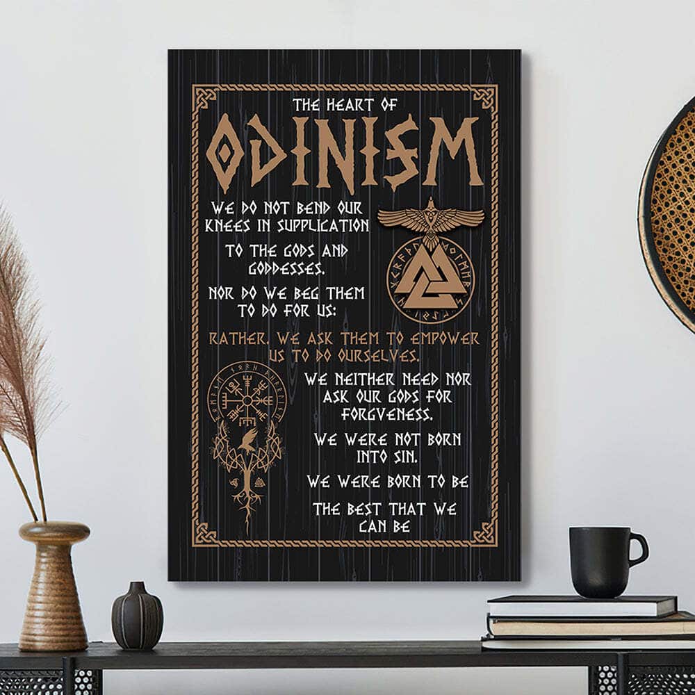 Scripture Christian- Bible Verse The Heart Of Odinism Canvas Print ...