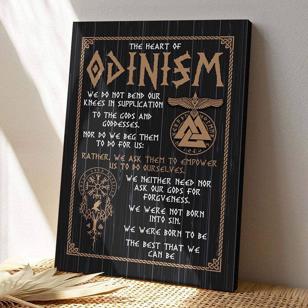 Scripture Christian- Bible Verse The Heart Of Odinism Canvas Print ...