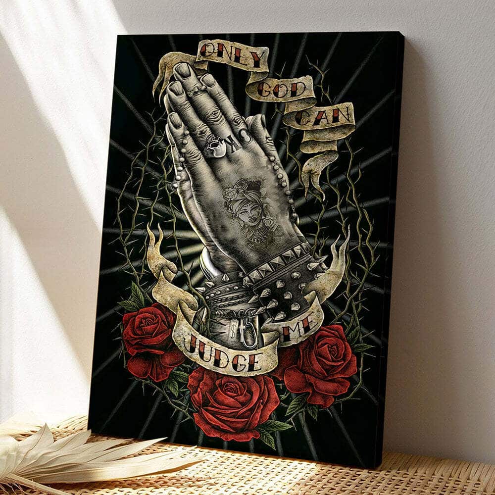 Bible Verse Jesus Christ Only God Can Judge Me Canvas Print ...