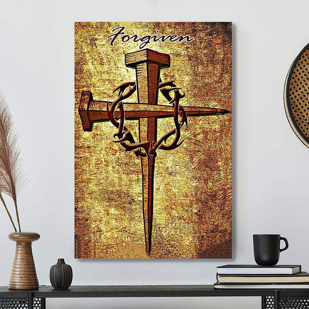 Jesus Christ Scripture Bible Verse Forgiven Canvas Print ...