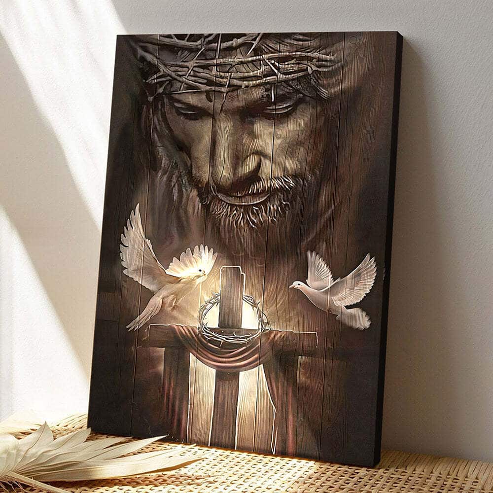 Jesus Art Bible Verse God And Dove Scripture Canvas Print ...