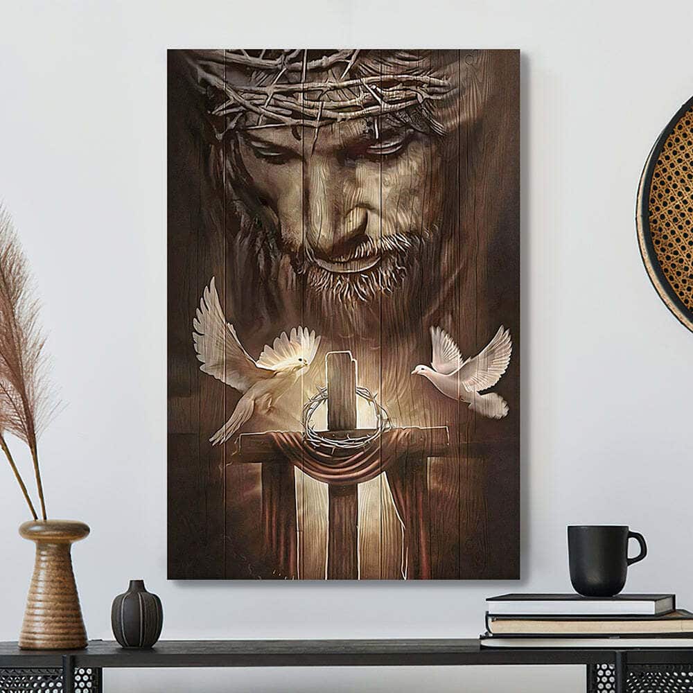 Jesus Art Bible Verse God And Dove Scripture Canvas Print ...